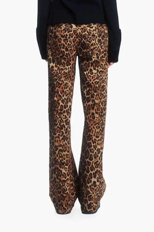 Anna Sui Leopard Denim Jeans