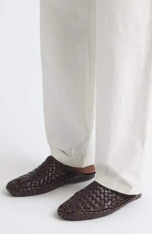 THE ROW Woven Leather Flat Mule