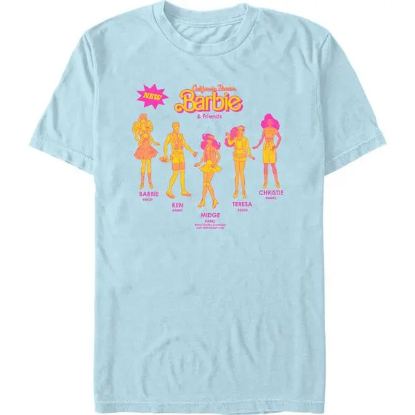 BARBIE California Dream And Friends Collection Short Sleeve Graphic T-shirt - Chambray