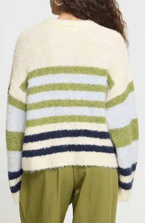 ICHI Striped Crewneck Sweater