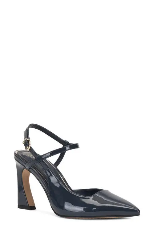 Vince Camuto Bevarin Leather Pointed Toe Pump - Deep Navy