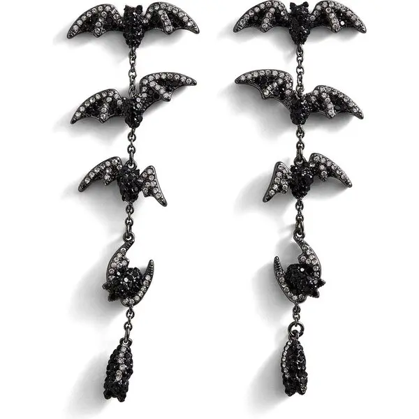 Baublebar Night Flight Bat Linear Drop Earrings - Black