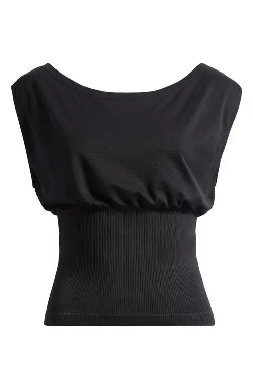 IETS FRANS Off The Shoulder Seamless Top - Black
