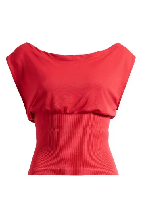IETS FRANS Off The Shoulder Seamless Top - Red