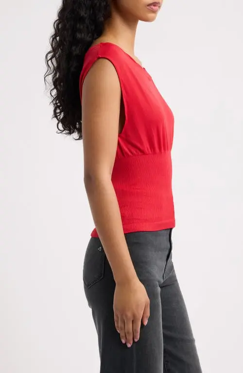 IETS FRANS Off The Shoulder Seamless Top - Red