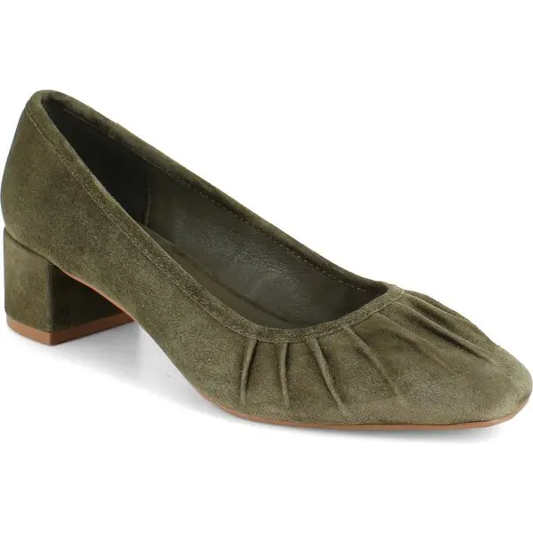 Splendid Jade Suede Pump - Olive