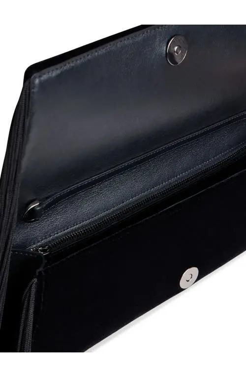 Akris Small Anouk Fringe Velvet Trapezoid Clutch