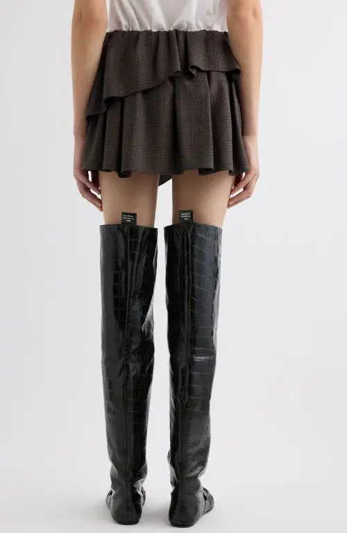 Acne Studios Ifelpa Plaid Ruffle Miniskirt