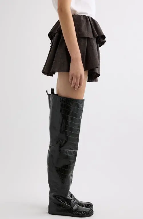 Acne Studios Ifelpa Plaid Ruffle Miniskirt