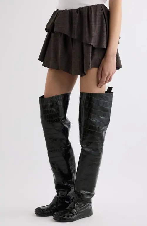 Acne Studios Ifelpa Plaid Ruffle Miniskirt