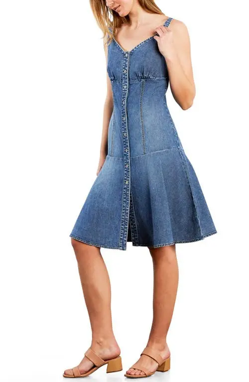 WASH LAB DENIM Mermaid Denim Dress - Shine Blue