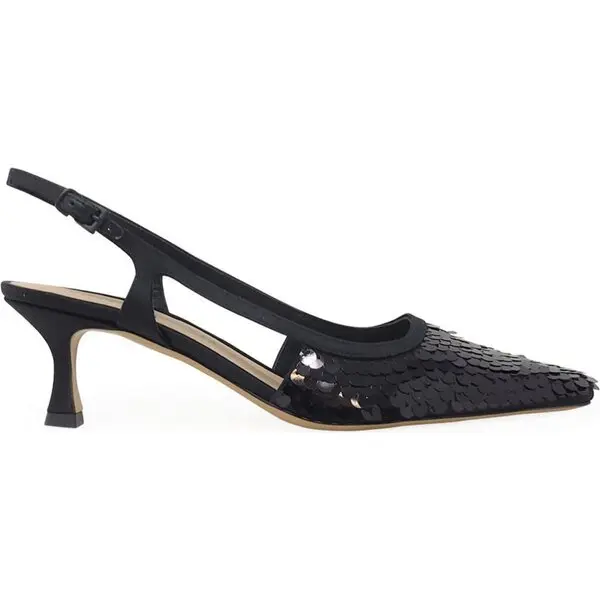 MADISON MAISON Sequence Snip Toe Slingback Heel - Black