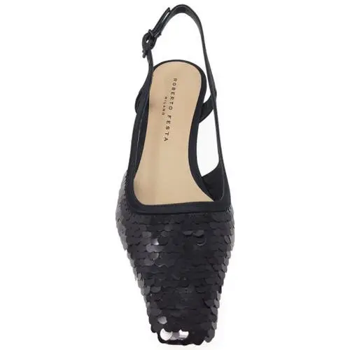 MADISON MAISON Sequence Snip Toe Slingback Heel - Black