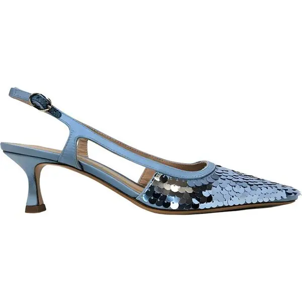 MADISON MAISON Sequence Snip Toe Slingback Heel - Blue