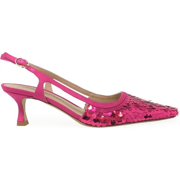 MADISON MAISON Sequence Snip Toe Slingback Heel - Fuchsia