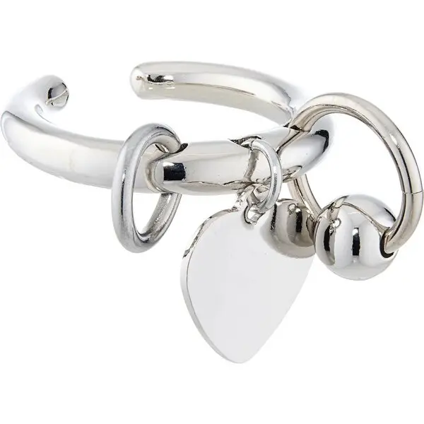 JUSTINE CLENQUET Kiki Pierced Ring - Palladium