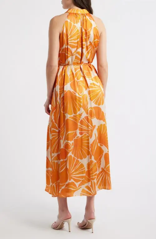 CIEBON Elmo Shell Print Midi Dress