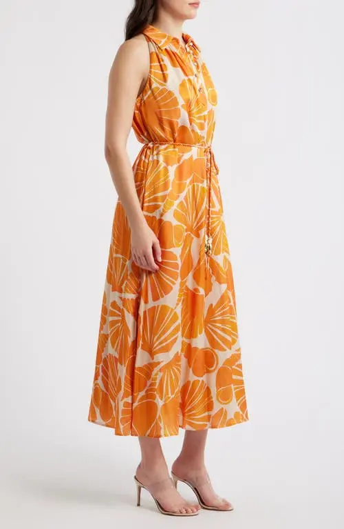 CIEBON Elmo Shell Print Midi Dress