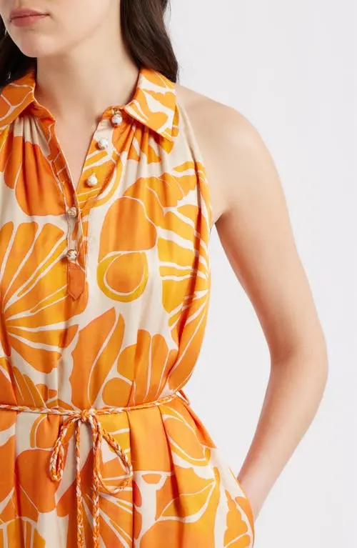 CIEBON Elmo Shell Print Midi Dress