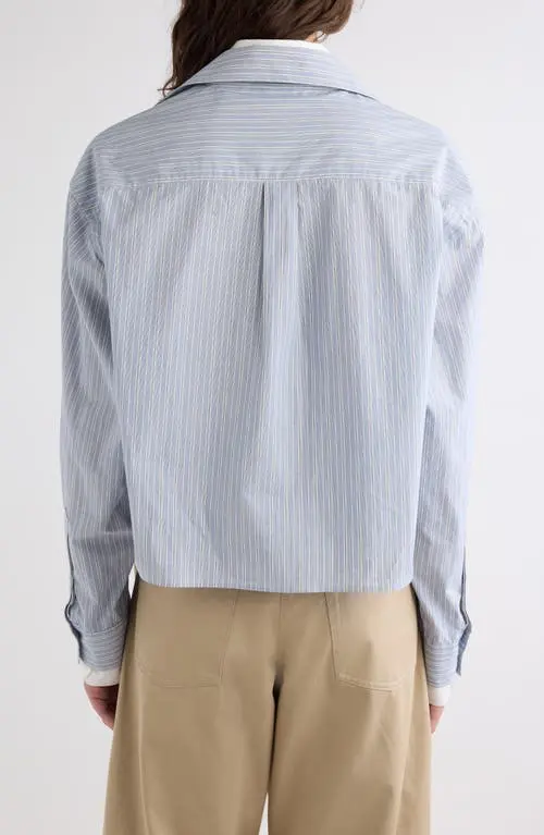 Acne Studios Soubla Striped Cropped Cotton Shirt
