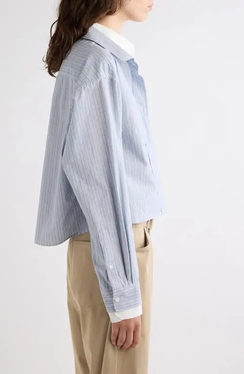 Acne Studios Soubla Striped Cropped Cotton Shirt