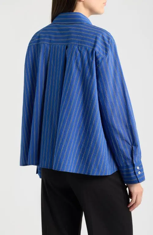 EMME Striped Cotton Blend Shirt