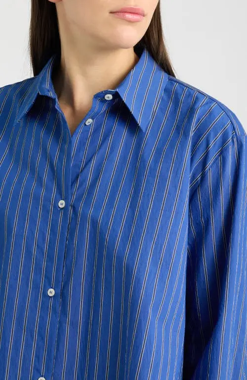 EMME Striped Cotton Blend Shirt