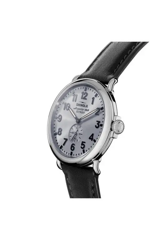 Shinola Runwell Sub Second Leather Strap Watch