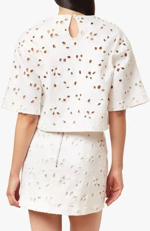Habitual Embroidered Eyelet Crop Top