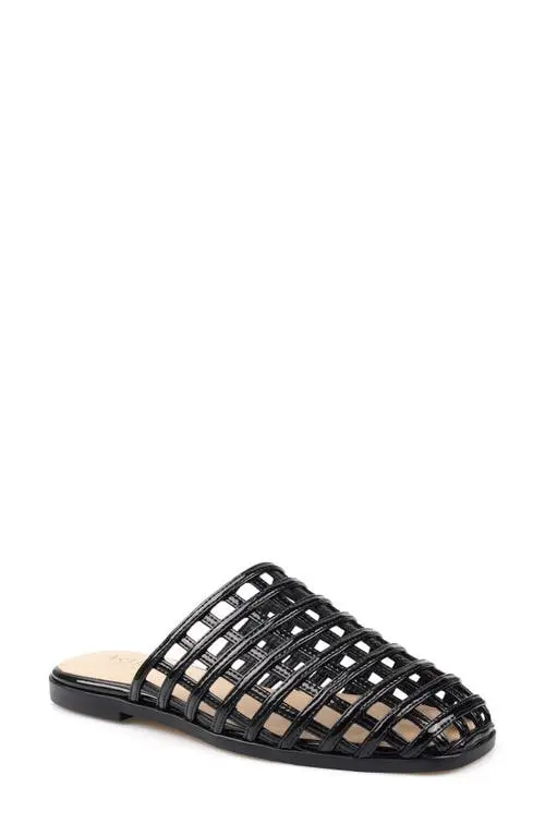 ZIGI Shiraz Faux Leather Mule - Black Leather