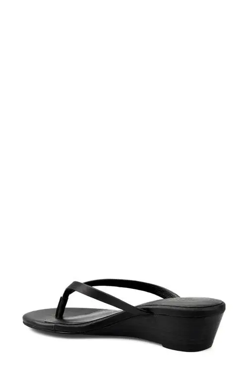 ZIGI Hacienda Leather Wedge Sandal - Black Leather