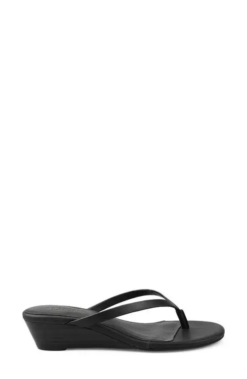 ZIGI Hacienda Leather Wedge Sandal - Black Leather