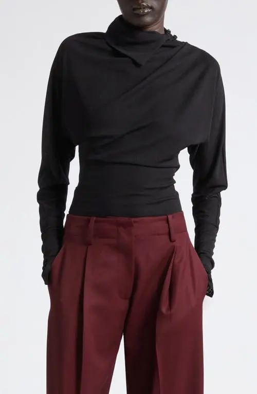 Proenza Schouler Golda Jersey Top - Black