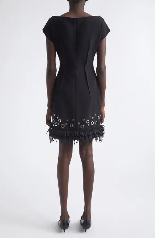 Proenza Schouler Grazziela Grommet Fringe Hem Minidress