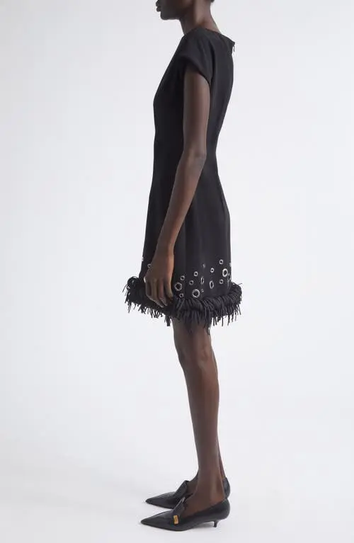 Proenza Schouler Grazziela Grommet Fringe Hem Minidress