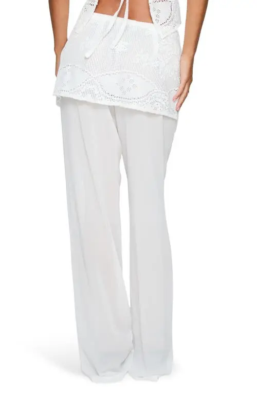 Princess Polly Claudie Layered Lace Straight Leg Pants