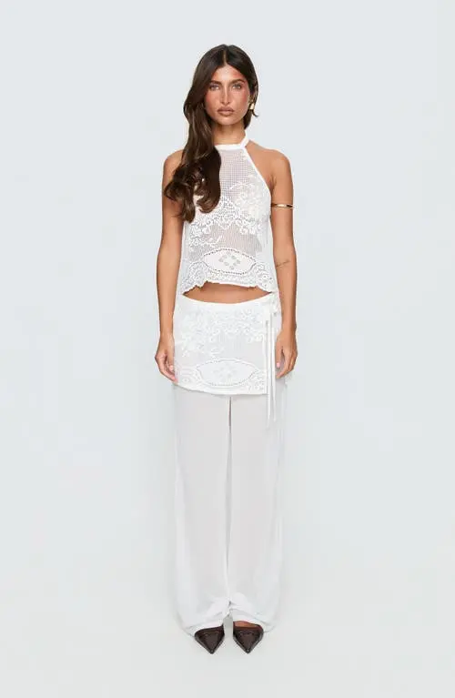 Princess Polly Claudie Layered Lace Straight Leg Pants