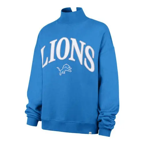 '47 Detroit Lions Oversized Vantage Mock Neck Sweatshirt