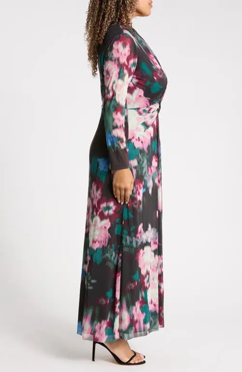 Anne Klein Twist Front Maxi Dress