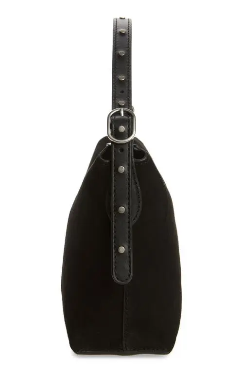 Vince Vivian Stud Suede Shoulder Bag