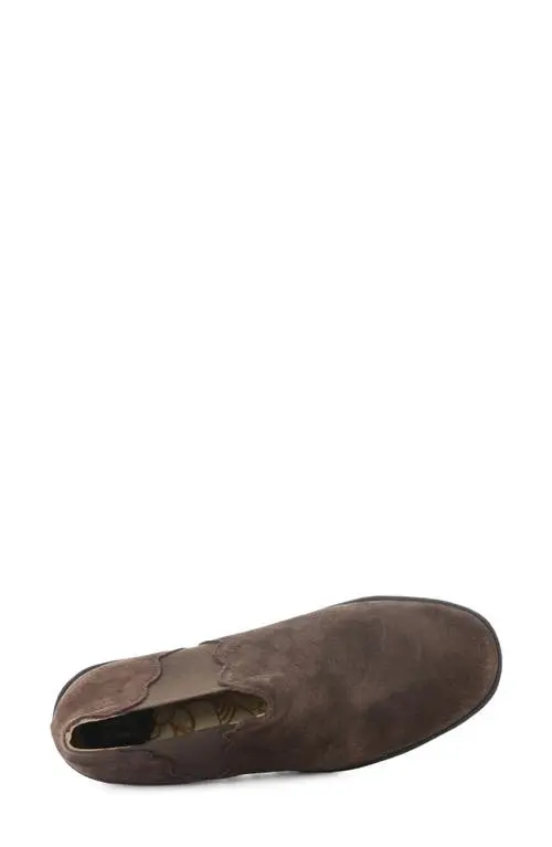 Fly London Yure Wedge Chelsea Leather Bootie - Expresso
