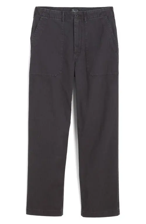 Madewell Herringbone Fatigue Pants - Pepper