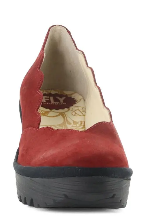 Fly London Yerk Wedge Pump - Red