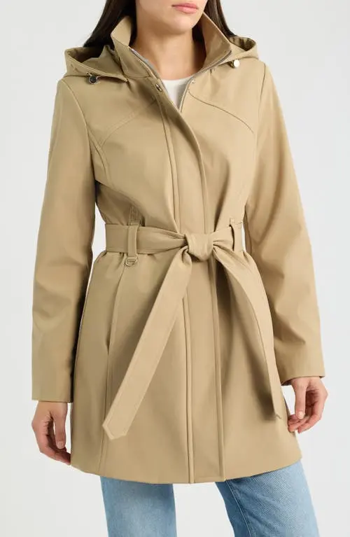 London Fog Belted Stadium Trench Coat - Khaki