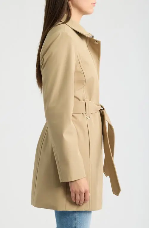 London Fog Belted Stadium Trench Coat - Khaki