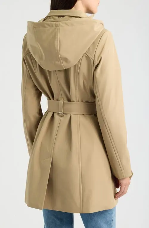 London Fog Belted Stadium Trench Coat - Khaki