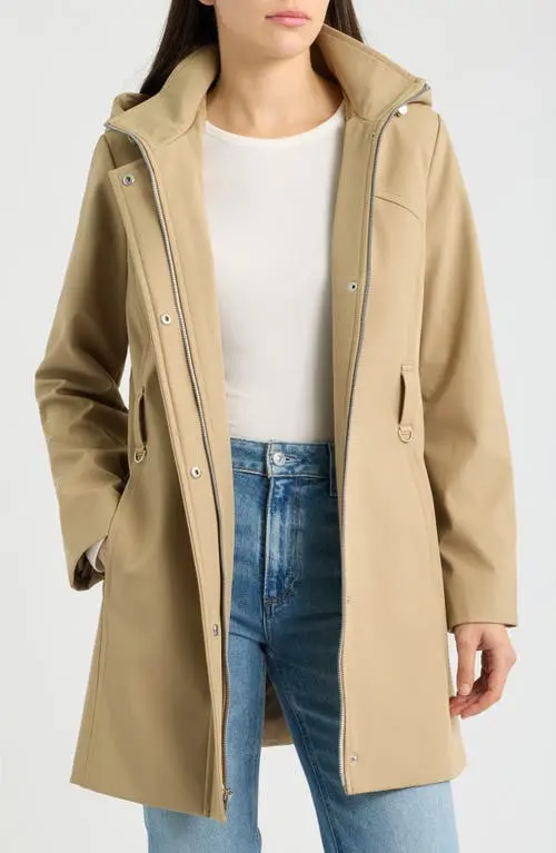 London Fog Belted Stadium Trench Coat - Khaki