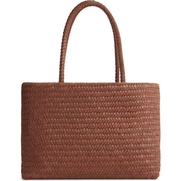Madewell Handwoven Suede Leather Tote - Mocha