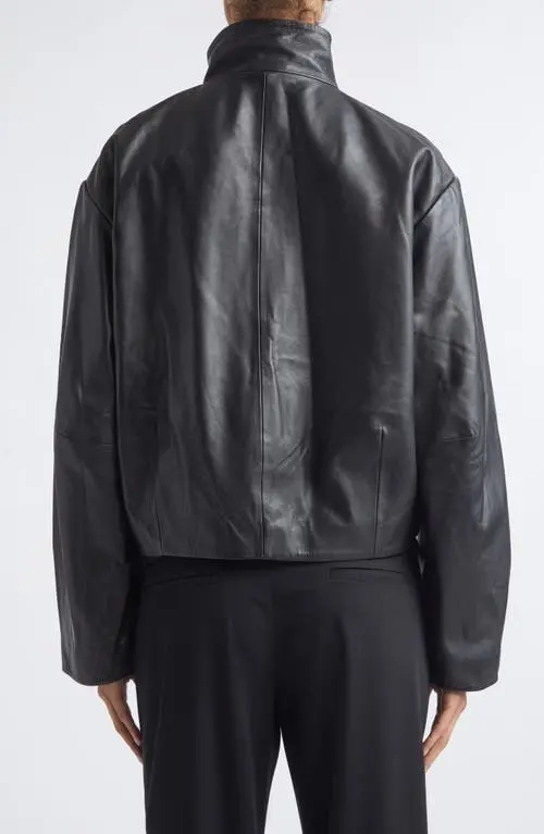 ST. AGNI Cocoon Zip Leather Jacket