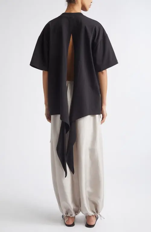 ST. AGNI Split Back Cotton Jersey T-shirt